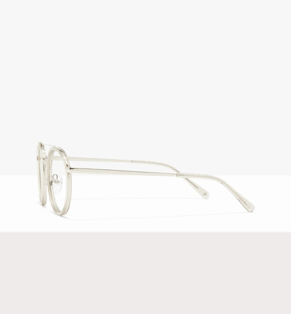 Aquarius Silver Pebble – Prescription Eyeglasses by BonLook