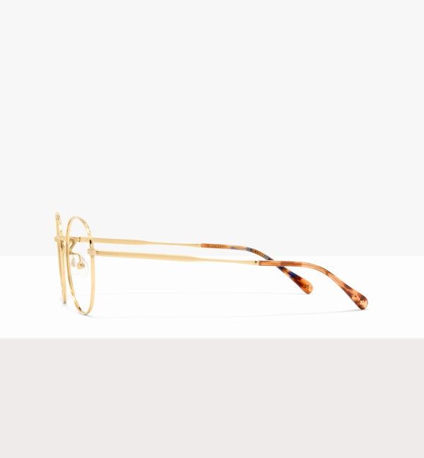 Ethos Matte Gold – Prescription Eyeglasses by BonLook