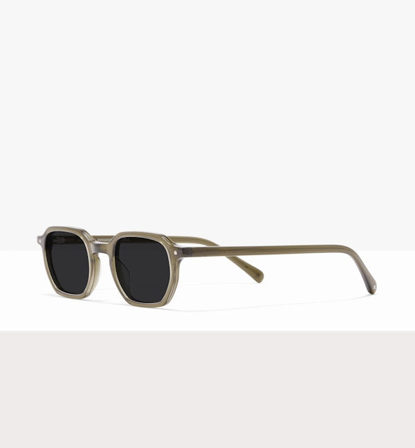 Quad Clear Khaki – Lunettes de soleil correctrices par BonLook